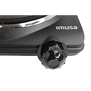 IMUSA Countertop Electric Hot Plate or Single Burner with Power Indicator Lights, Black