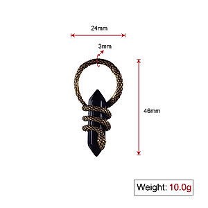 PUNKYOUTH 1 Pair 8G Ear Hangers Hoop Dangle Gauges Ear Plugs and Tunnels Retro Brass Punk Cool Snap Lightweight Stretcher Expander Piercings Kit 3mm