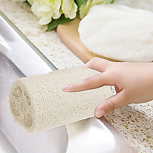 INGVY Dry Brushing Body Brush Natural Loofah Sponge Natural Loofah Sponges Exfoliator Scrubber Body Dead Skin Remover Bathroom Kitchen Accesories