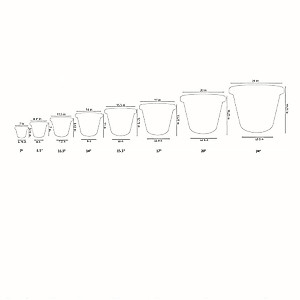 Bloem Terra Pot Round Planter: 16", Chocolate, (No Saucer Included) Matte Finish, Durable Resin, Traditional Style Pot, For Indoor and Outdoor Use, Gardening, 8 Gallon Capacity, Saucer Sold Separately