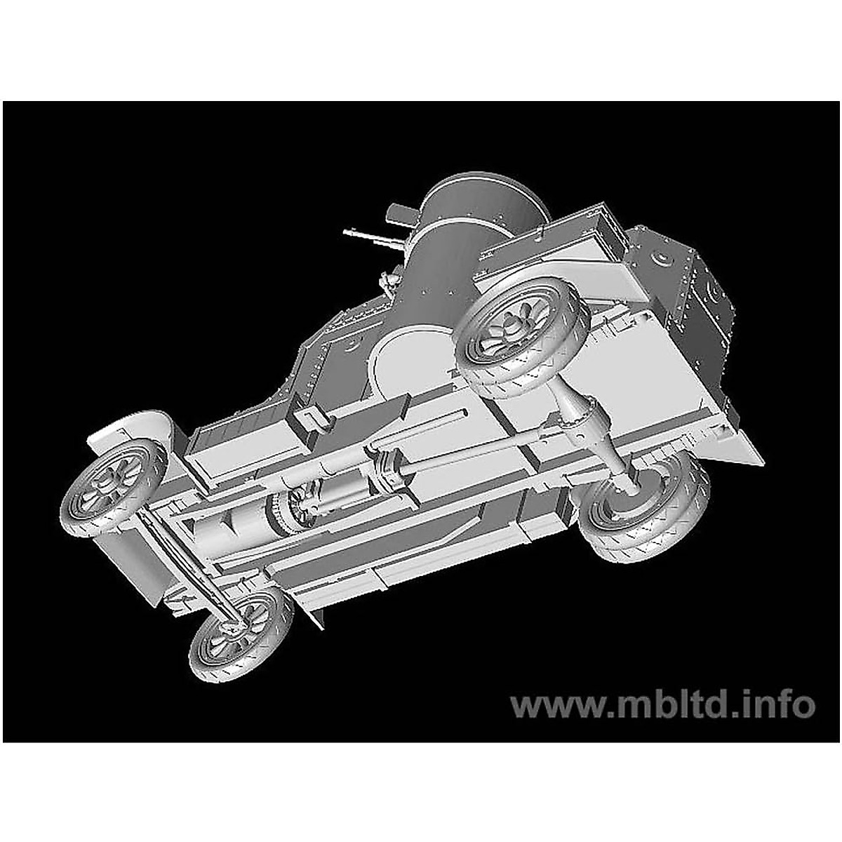 Master Box MB72008 1/72 British Austin Mk.4 Armored Car with Hotchkiss Machine Gun Plastic Model