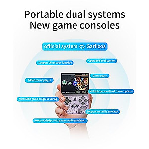 RG35XX Handheld Game Console , Dual System Linux+GarlicOS 3.5 Inch IPS Screen Built-in 64G TF Card 6831 Classic Games Support HDMI TV Output with Portable Bag (Transparent Purple)