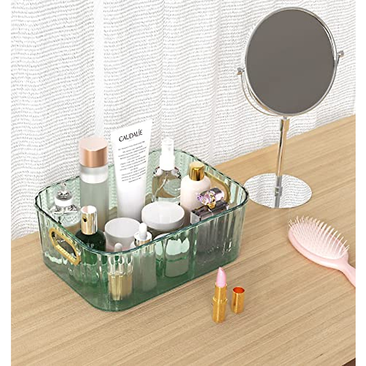 Txtsegose Clear Plastic Storage Bins,Bathroom Organizer and Kitchen Organization, Pantry Organization and Storage, Acrylic Organizers for Fridge, Freezer, BPA-Free Egg Organizer