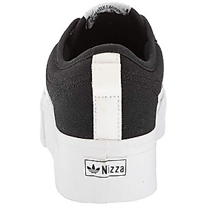 adidas Originals Women's Nizza Platform, Black/White/White, 7.5