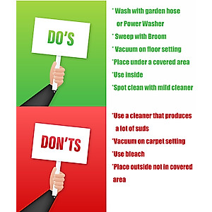 Caroline's Treasures DAC2611JMAT Bichon Frise Cozy Christmas Doormat Front Door Mat Indoor Outdoor Rugs for Entryway, Non Slip Washable Low Pile, 24H X 36W