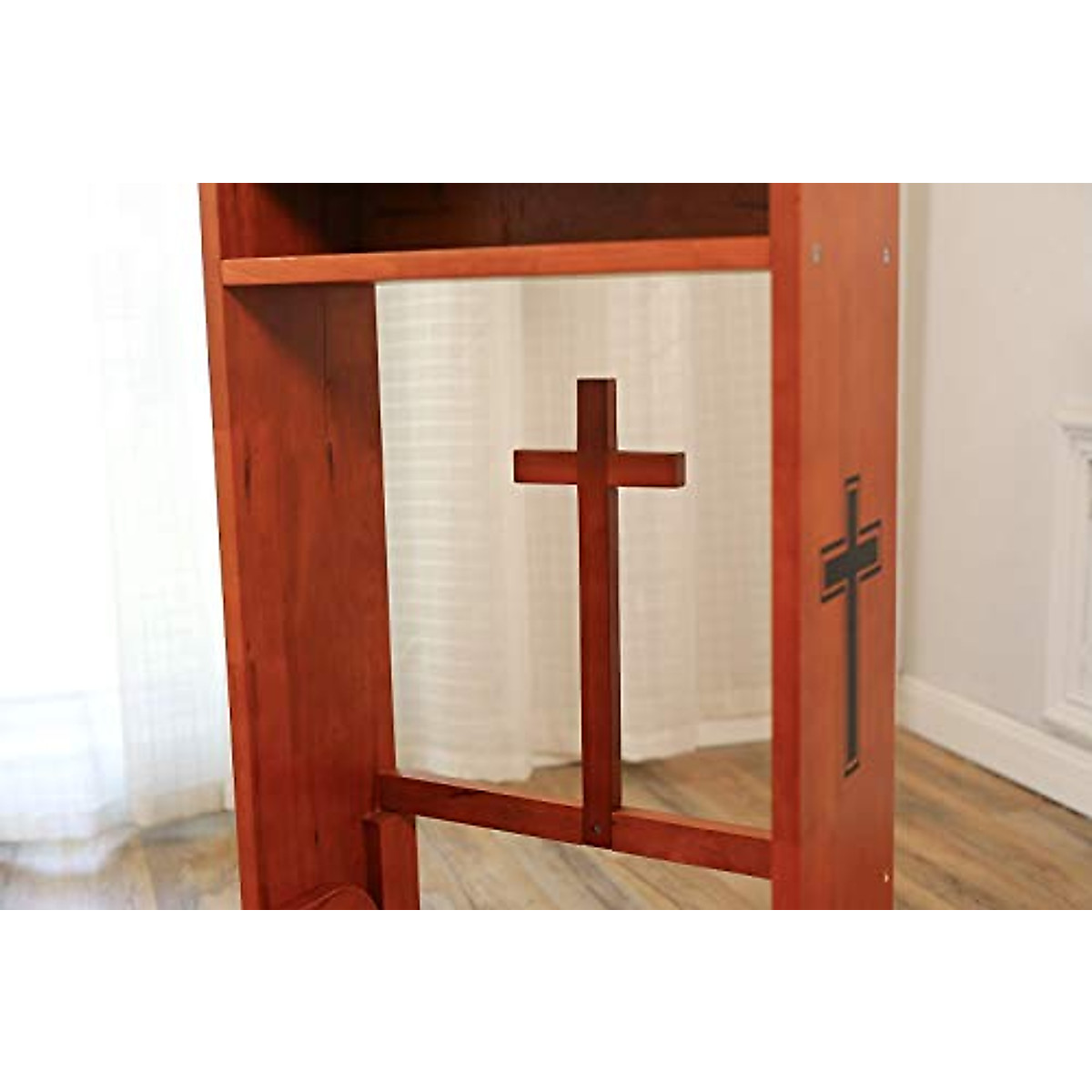 Guangshuohui Prayer Bench Stool,Prayer's Kneeler Pads Wooden Church Prayer Bench Stool Table Chair Padded Kneeler Shelf Folding, Prayer Bench for Kneeling at Home (20" x25'x32'H (50x65x80cm H))