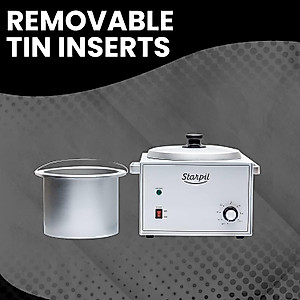 Starpil Wax Pot Warmer Professional for Hair Removal - Electric Hard Wax Beads Heater 5lb Capacity - Large Single Wax Warmer - Esthetician Supplies for Waxing Salon.