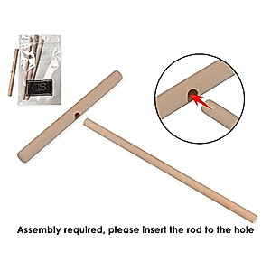 DS. DISTINCTIVE STYLE Crepe Spreader 2 Pieces 6.1 Inches x 4.7 Inches Natural Wooden T-Shaped Tool for Crepes Wooden Crepe Maker Pancake Maker Tool