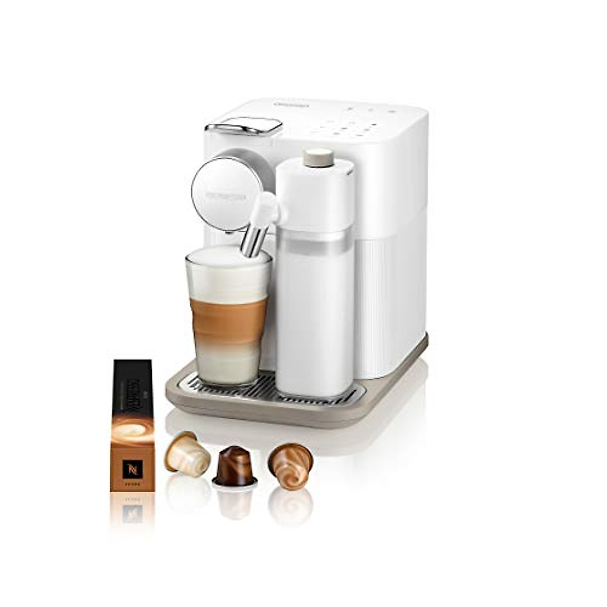 Nespresso Gran Lattissima Original Espresso Machine with Milk Frother by De'Longhi, Fresh White