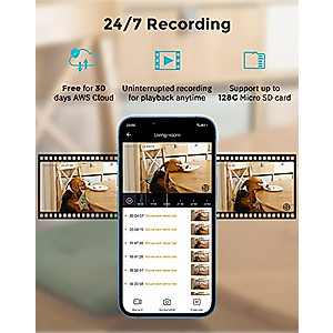 LaView Indoor Security Camera, Baby Monitor with Sound/Motion Detection and Night Vision,WiFi Camera Home Pet Dog Surveillance Camera with App,Two-Way Audio,360-degree IP Camera Work with Alexa