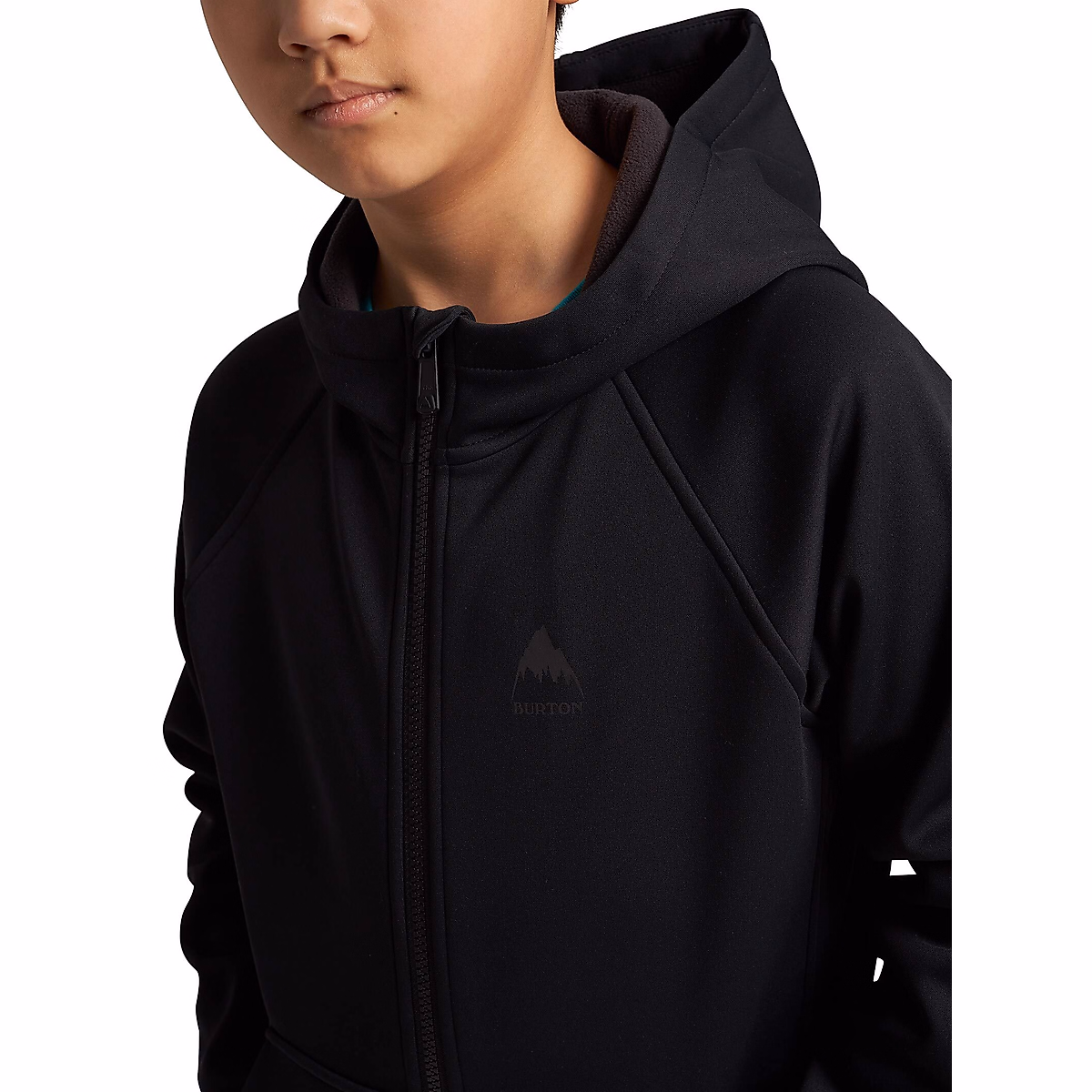 Burton Kids' Crown Weatherproof Full-Zip Fleece, True Black, S