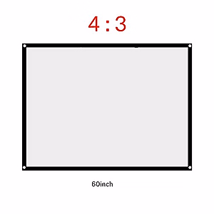 Velaurs Projection Screen, Projector Curtain Non-Crease for Open-air Cinema(60 inches)