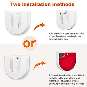 4 Pack Adhesive Wall Mount for Ring Indoor Cam, Strong VHB Stick On - Easy to Install, No Tools Needed, No Mess, No Drilling, Strong Adhesive Mount(Camera is not Included)