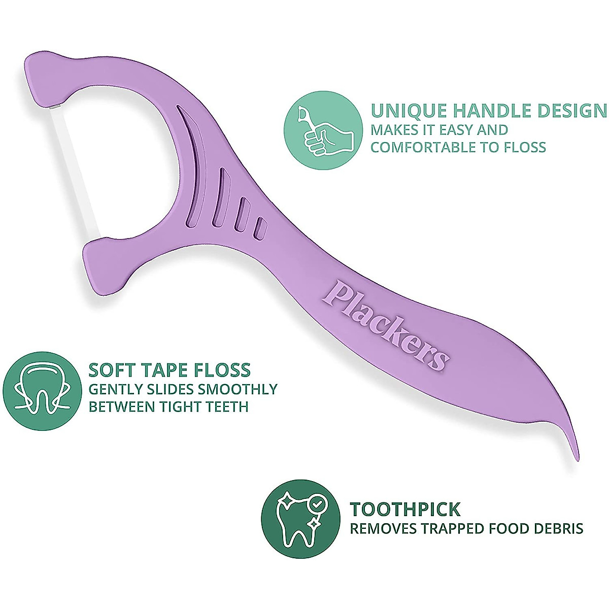 PLACKERS Gentleslide Dentla Flossers for Tight Teeth 90 ea (Pack of 2)