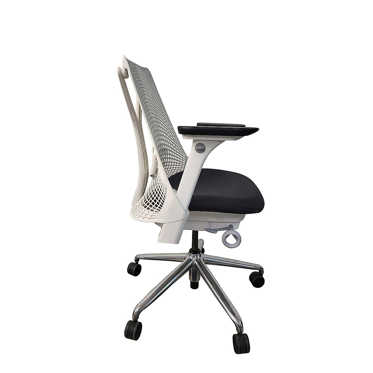 OFFICE LOGIX SHOP Нeгmaп Μilleг Sayl Chair (Open Box) (White w/Lumbar Chrome Base)