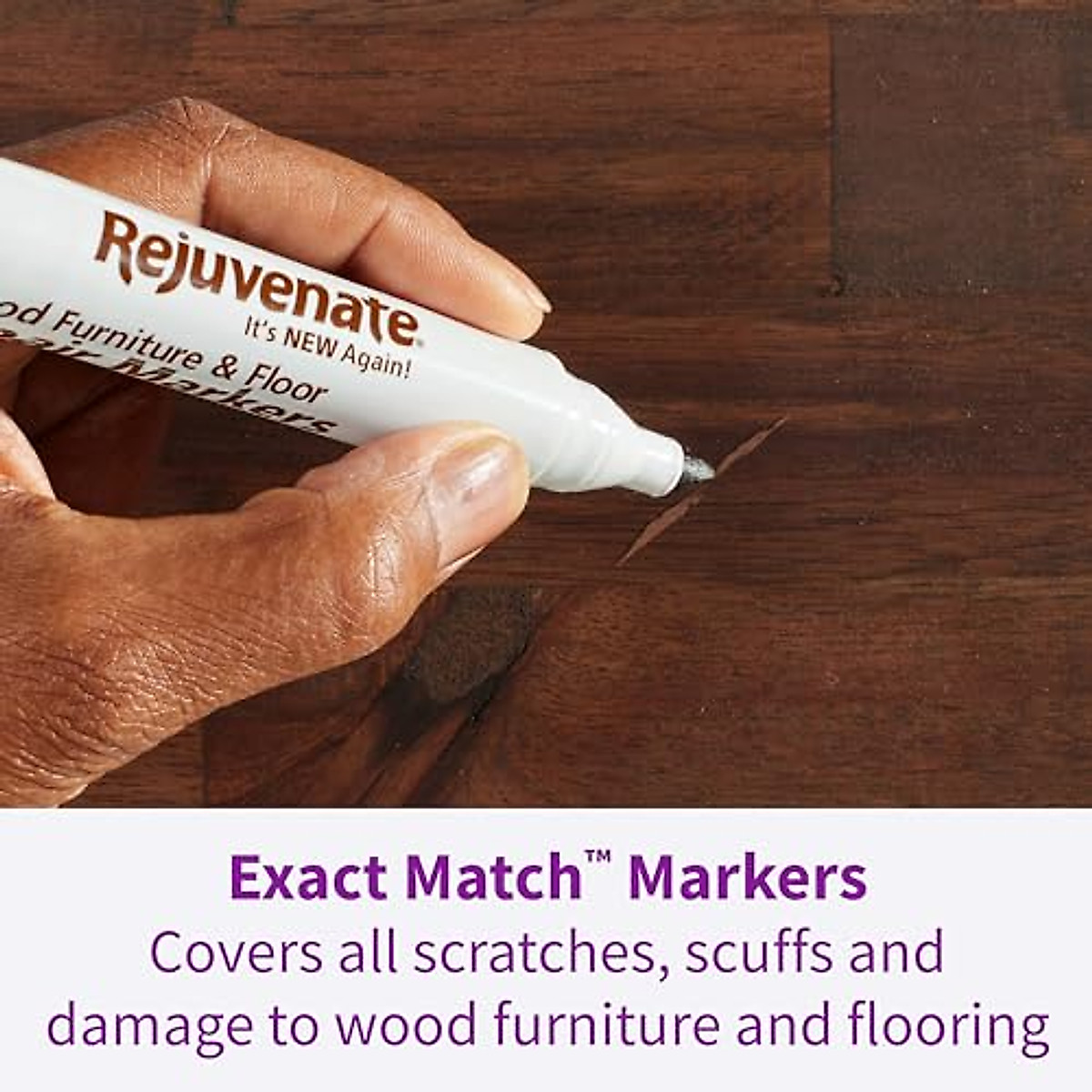 Rejuvenate Wood Furniture & Floor Repair Markers, Touch-Up Markers Fills In Scratches, Maple Oak Cherry Walnut Mahogany Espresso
