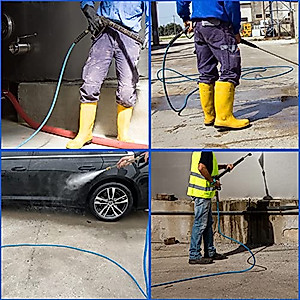 FIXFANS Pressure Washer Hose – 1/4" X 50 FT High Power Washer Extension Hose – Kink & Wear Resistant High Pressure Hose for Replacement – Compatible with M22 Fittings – 3600PSI