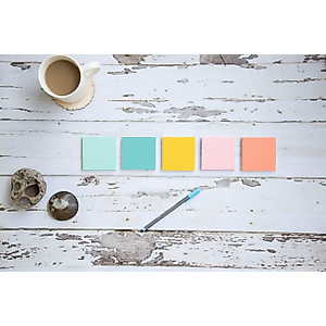 Post-it Notes, 1.5x2 in, 24 Pads, America's #1 Favorite Sticky Notes, Beachside Café Collection, Pastel Colors, Clean Removal, Recyclable (654-14AU)