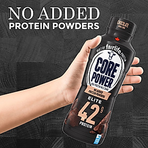 Core Chocolate Power Elite Failrlife High Protein Shakes (42 Grams) 14 Oz. 6 pack in The Award Box Packaging