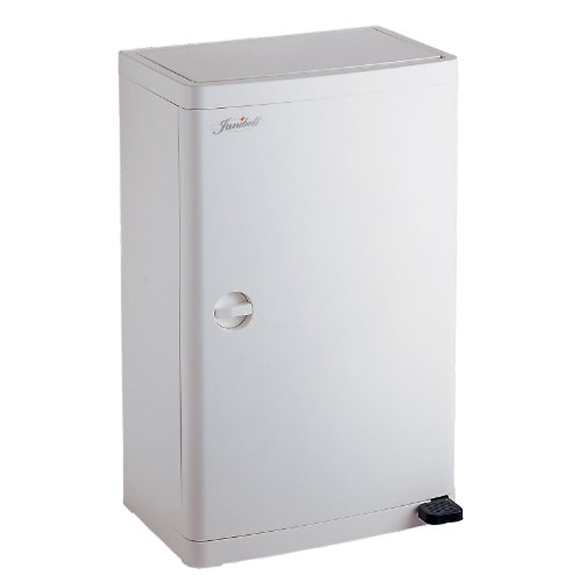 Janibell M450BW ABS 18-Gallon Hygienic Hands-Free Foot Pedal Operated Waste Disposal System, Rectangular, 11" Width x 17-3/4" Depth x 26-3/4" Height, White