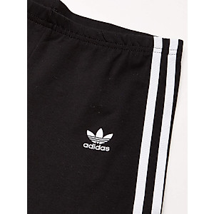 adidas Originals unisex-youth Cycling Shorts Black/White Large