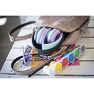 PowerLocus Kids Headphones Over-Ear, Bluetooth Wireless Headphones for Kids,with Microphone, Safe 85DB Volume Limited, Foldable with Carry Case, Audio Cable, Micro SD mode for Online Classes,PC,Phones