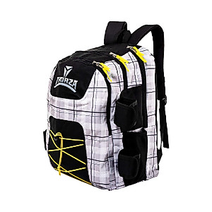 Thorza Lacrosse Backpack with Stick Holder and Multi Pocket Equipment Storage for Gloves, Cleats, Pads, and Goalie Gear - Large Capacity, Game, Travel and Practice Use