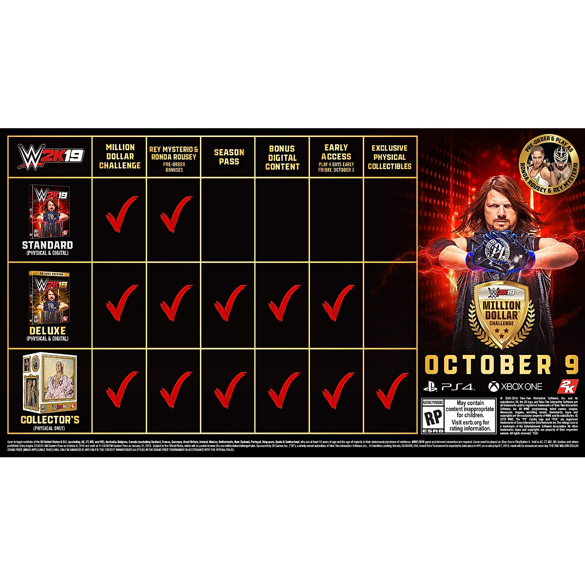 WWE 2K19 - Xbox One (Renewed)