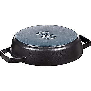 Staub Bratpfanne mit Zwei Griffen, 20 cm, Schwarz Cast Iron Double Handle Fry Pan, 20cm, Black
