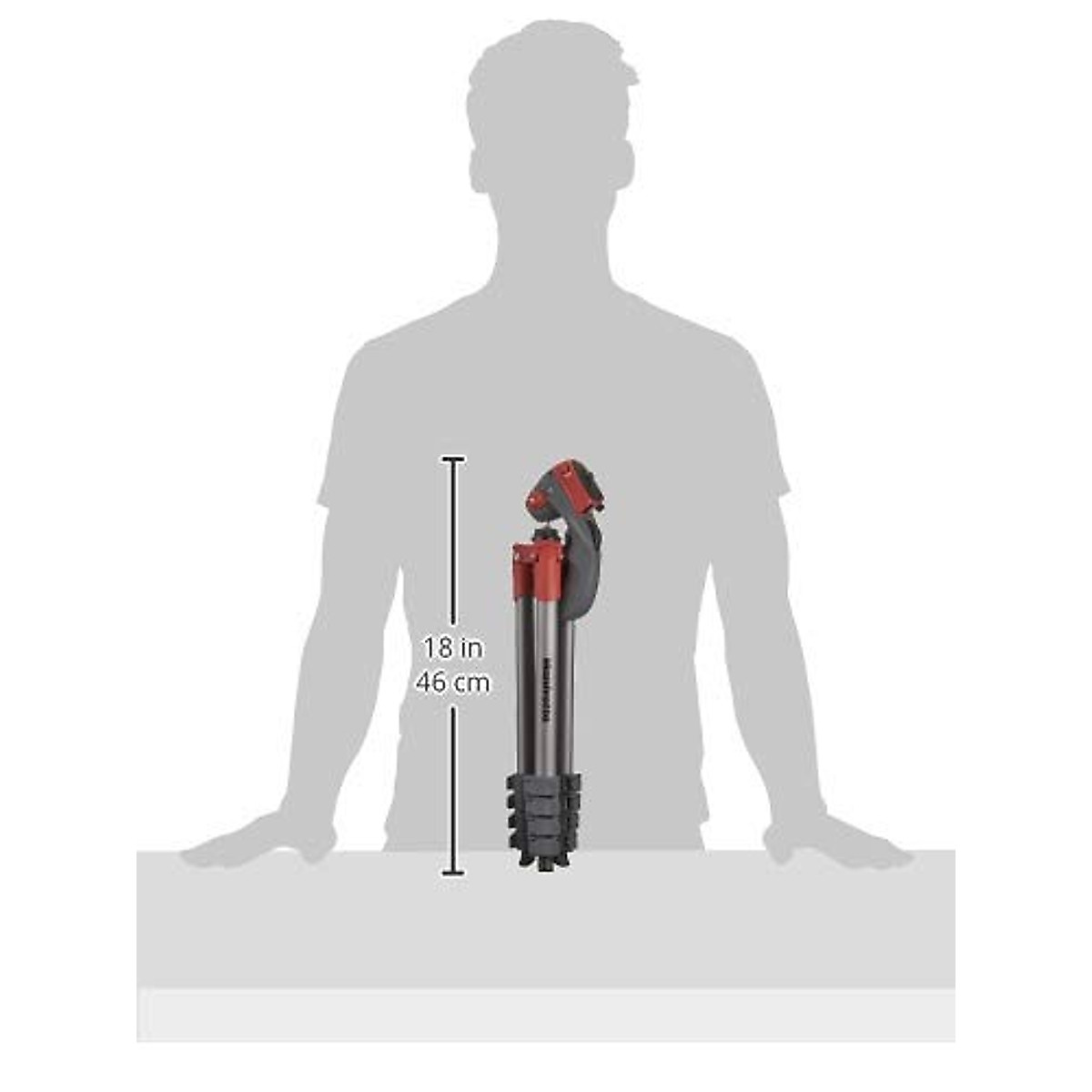 Manfrotto Compact Action Aluminium Tripod with Hybrid Head - Red