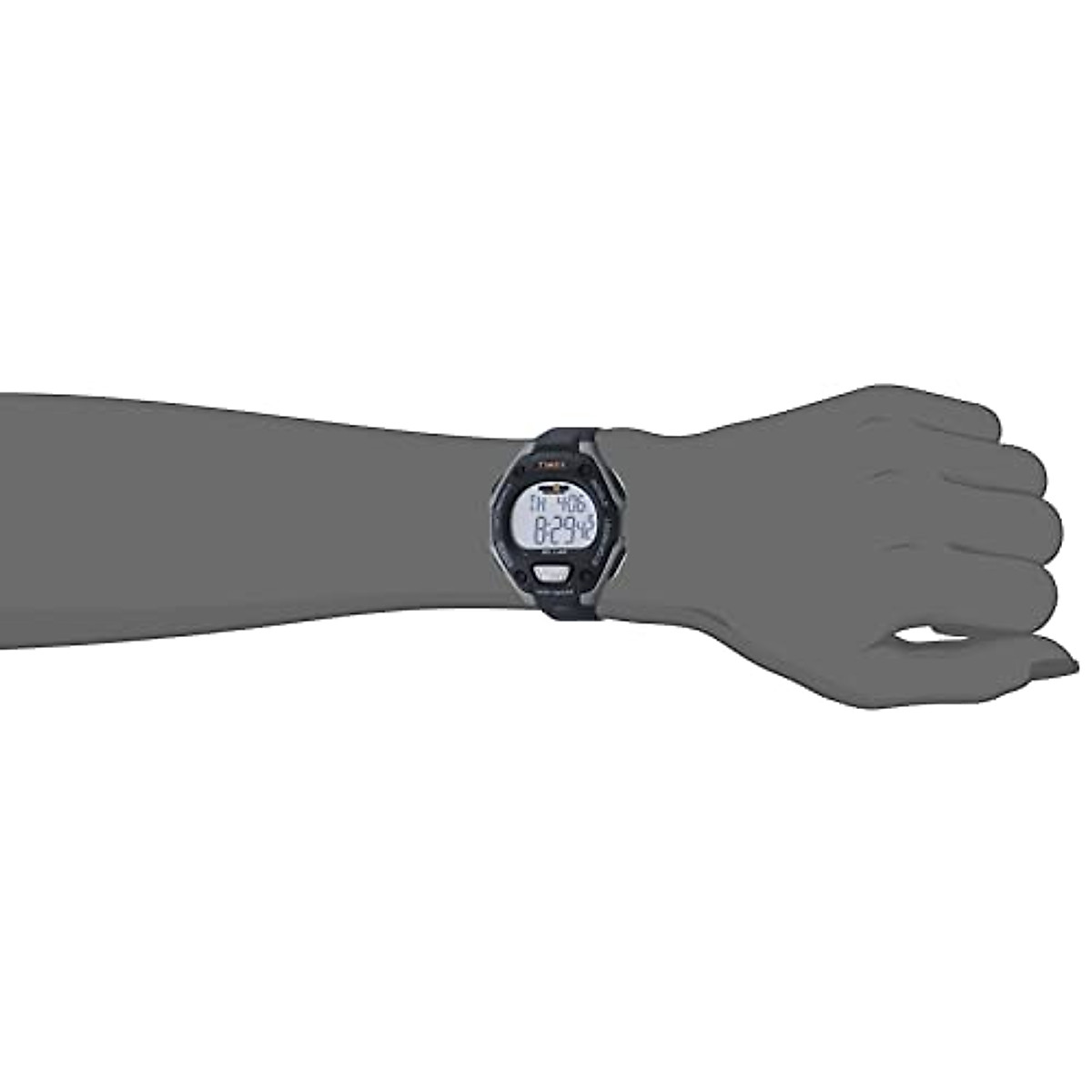 Timex Women's Ironman 30-Lap Digital Quartz Mid-Size Watch, Black/Gray - T5E961