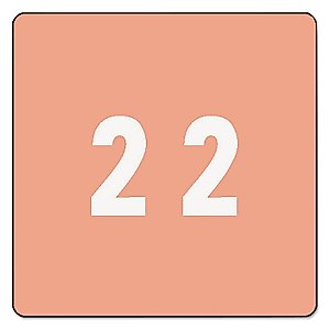 Smead DCC Color-Coded Numeric Label, 2, Label Roll, Pink, 250 Labels per Roll (67422)