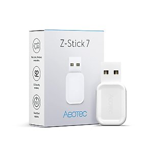 Aeotec Z-Stick 7 Plus, Zwave Plus USB to Create Z-Wave hub, Gateway Controller with 700 Series ZWave, SmartStart and S2, Works with Raspberry Pi 4, Compatible with Home Assistant