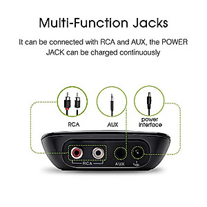 Esinkin Bluetooth Receiver Wireless Audio Adapter 4.0（NFC-Enabled） for HD Music Stereo Sound System