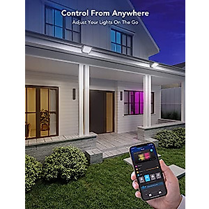 Govee Outdoor Lights, Flood Lights Uplight 2 in 1, LED Landscape Lighting, Low Voltage Landscape Lights, IP65 Pathway Lights with App Control, 35 Scene Modes, Patio Lights, Garden Yards, Wired 2 Pack