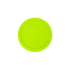 2 Commercial Hockey Fluorescent White Goalies with 2 Large Green Air Pucks