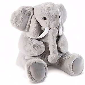 Vermont Teddy Bear Giant Elephant Stuffed Animal - 4 Foot Big Stuffed Elephant Plush from Giant Cuddle Collection - Collectible Plushies for Kids & Adults - Crafted in The USA