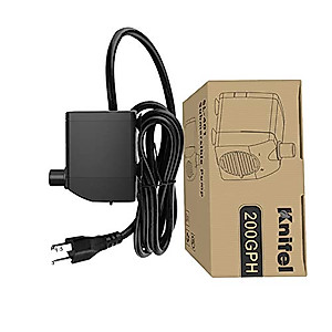 Knifel Submersible Pump 200GPH Ultra Quiet with Dry Burning Protection 5.2ft High Lift for Fountains, Hydroponics, Ponds, Aquariums & More…