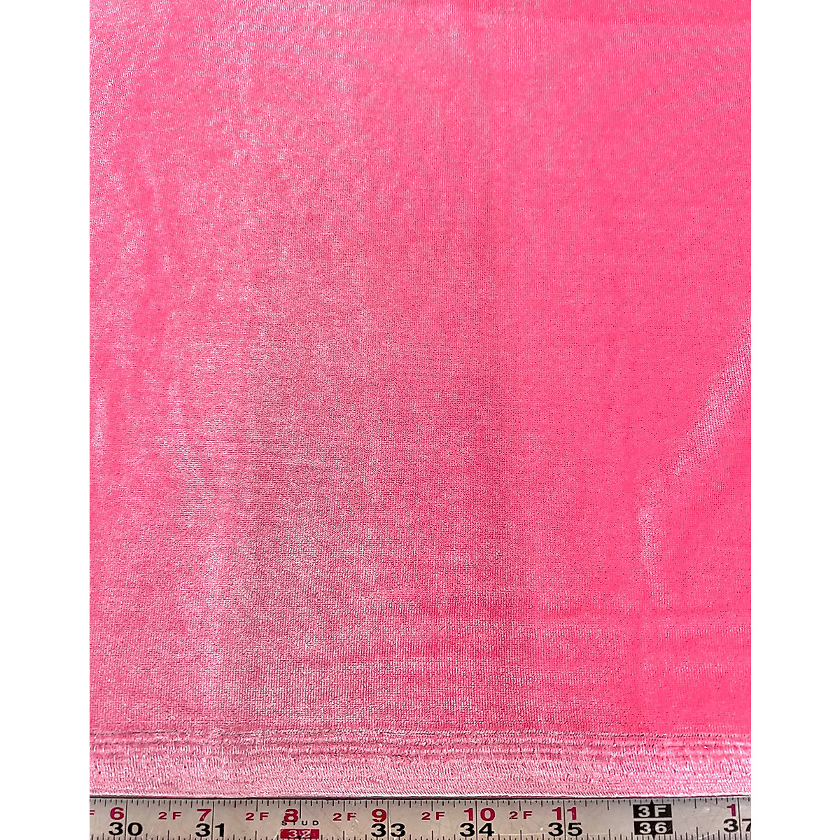 Princess Candy Pink Polyester Spandex Stretch Velvet Fabric for Bows, Top Knots, Head Wraps, Clothes, Costumes, Crafts - NewFabricsDaily