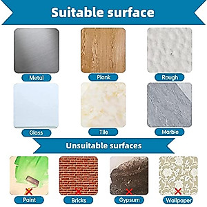 Apwzv Adhesive Hooks Kitchen Wall Hangers - 10 Pack Heavy Duty 40lb (Max) Nail Free Adhesive Hooks.Transparent Waterproof with Stainless Steel Hooks，Reusable Utility Towel Bathroom Ceiling Hooks.