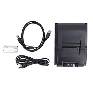 Brilluxa Thermal Printer, 58MM POS Receipt Printer, 58mm Thermal Receipt Printer Low Noise High Speed Printing USB Interface Portable Thermal Printer