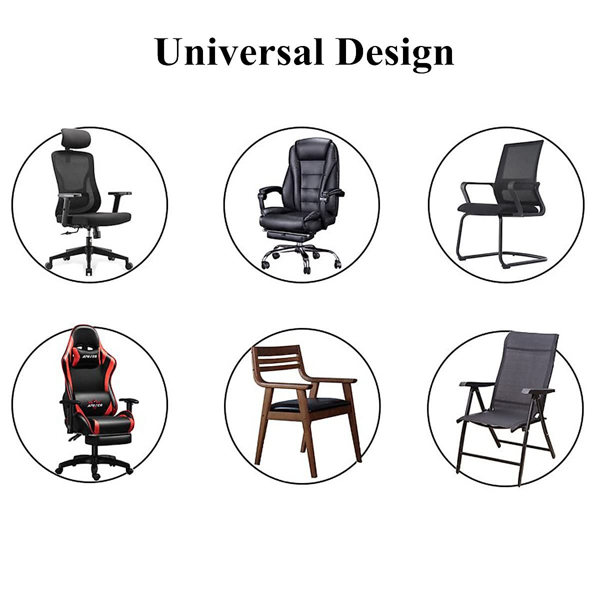 2pcs Office Chair Arm Covers, Ergonomic Chair Arm Pads with Memory Foam Armrest Elbow Pillow Forearm Pressure Relief for Office Chairs Gaming Chair (Black)