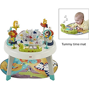 Fisher-Price Baby to Toddler Toy 3-in-1 Sit-to-Stand Activity Center with Playmat plus Music Lights and Spiral Ramp