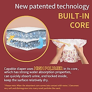 Capable Newborn Diapers Size 1, 120 Count, Triple Leak-Proof Baby Diapers, Hypoallergenic Disposable Diapers with Wetness Indicator, Extra-Absorbent, Light and Snug