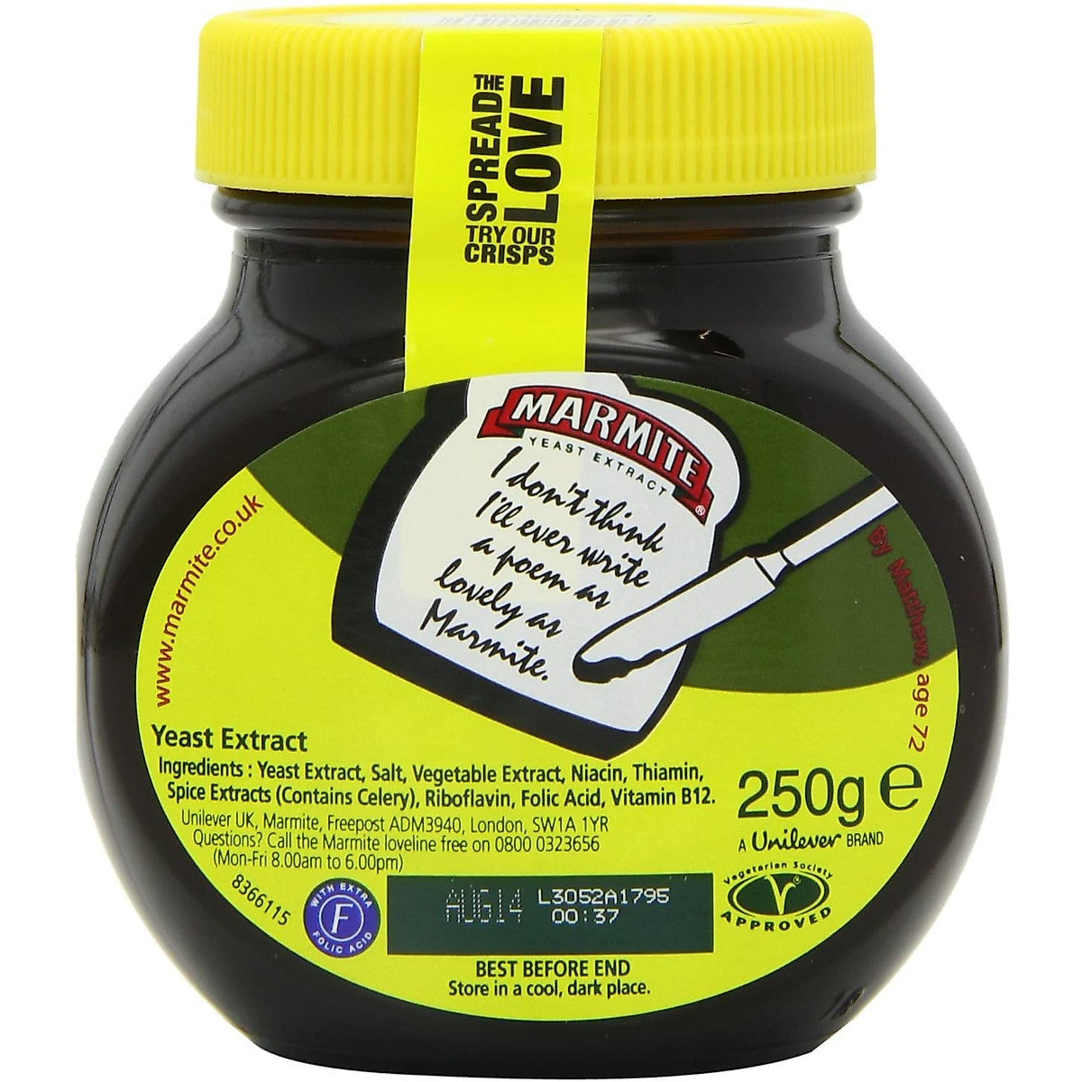 Marmite Yeast Extract (250g) - Pack of 2