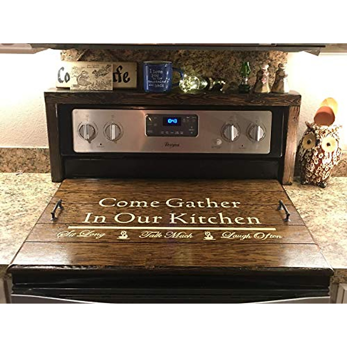 Spice Rack, Stove Shelf, Wooden Spice Shelf Oven Rack