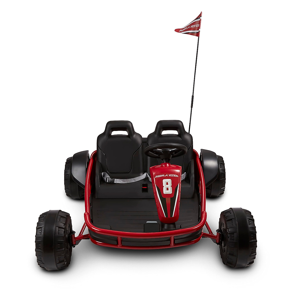 Radio Flyer Ultimate 24 Volt Electric Go-Kart for Kids Ages 3-8, 2-Seater, Red