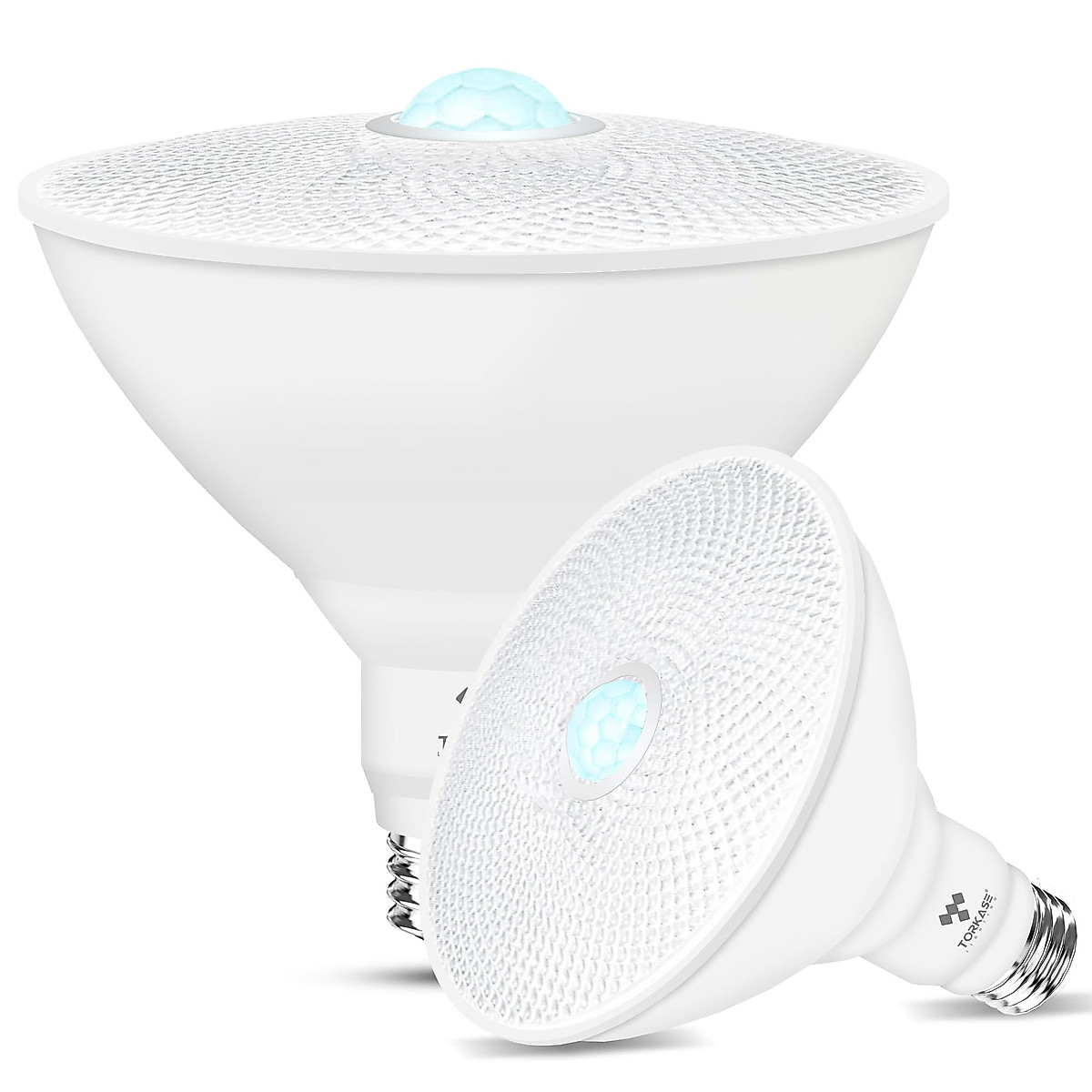 Torkase PAR38 Motion Sensor Flood Light Bulbs, Motion Activated Outdoor Lighting,200 Watt Equivalent(20W) 2000LM, 5000K Daylight,LED Flood Light for Backyard, Garage, Porch, Garden,2 Pack