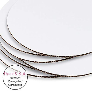 10 Inch White Cake Boards [24 Pack] Cake Rounds, Disposable Cake Board, Cake Base Cardboard, 10" Cake Circles Plate or Stand