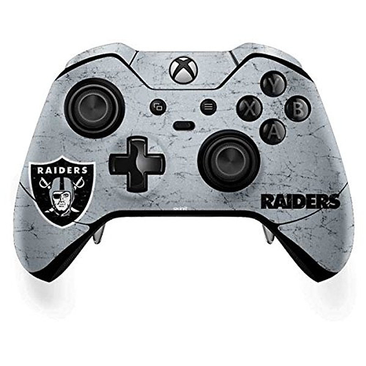 Skinit Decal Gaming Skin compatible with Xbox One Elite Controller - Officially Licensed NFL Las Vegas Raiders - Alternate Distressed Design